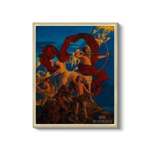 Maxfield Parrish : Jason and His Teacher (1909) Canvas Gallery Wrapped ...