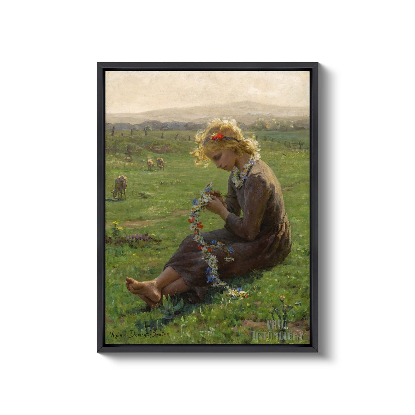 Virginie Demont-breton : Catherine La Rose, Garland Girl in a Field of ...