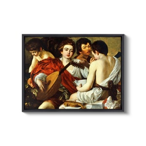 Caravaggio : the Musicians (1595) Canvas Gallery Wrapped or Framed ...