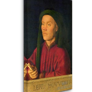 Jan Van Eyck : Portrait of a Man 1432 Canvas Gallery Wrapped or Framed ...
