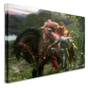 Sir Frank Dicksee : La Belle Dame Sans Merci Art Print (1902) Canvas ...