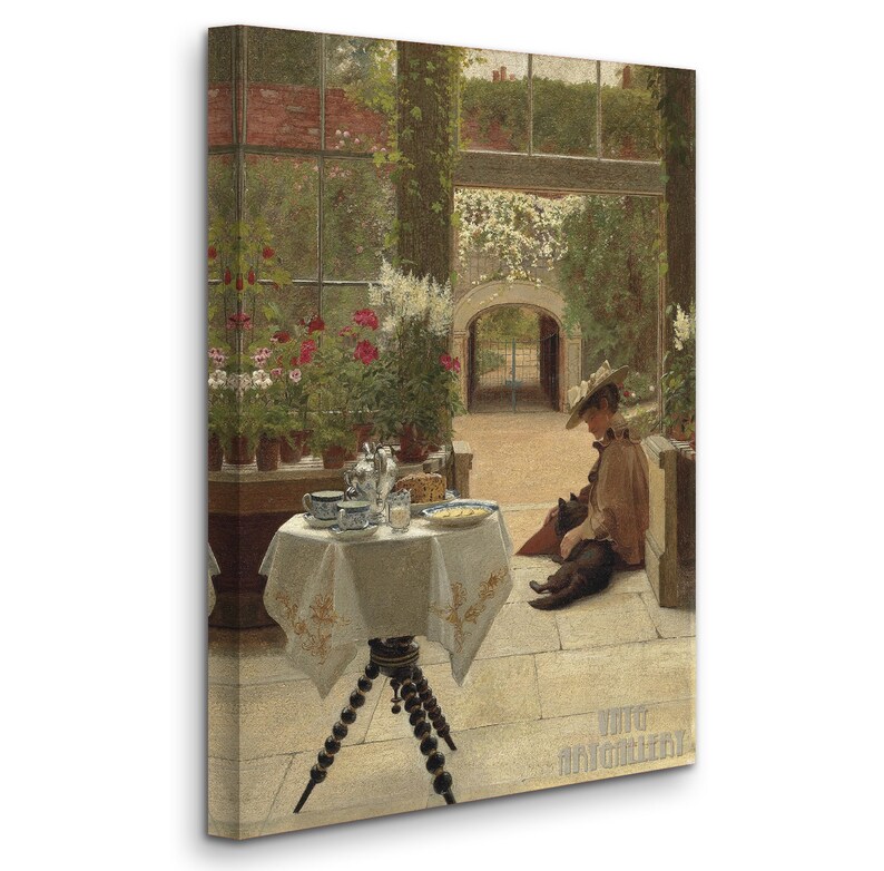Edith Hayllar : Five O'clock Tea 1895 Canvas Gallery - Etsy