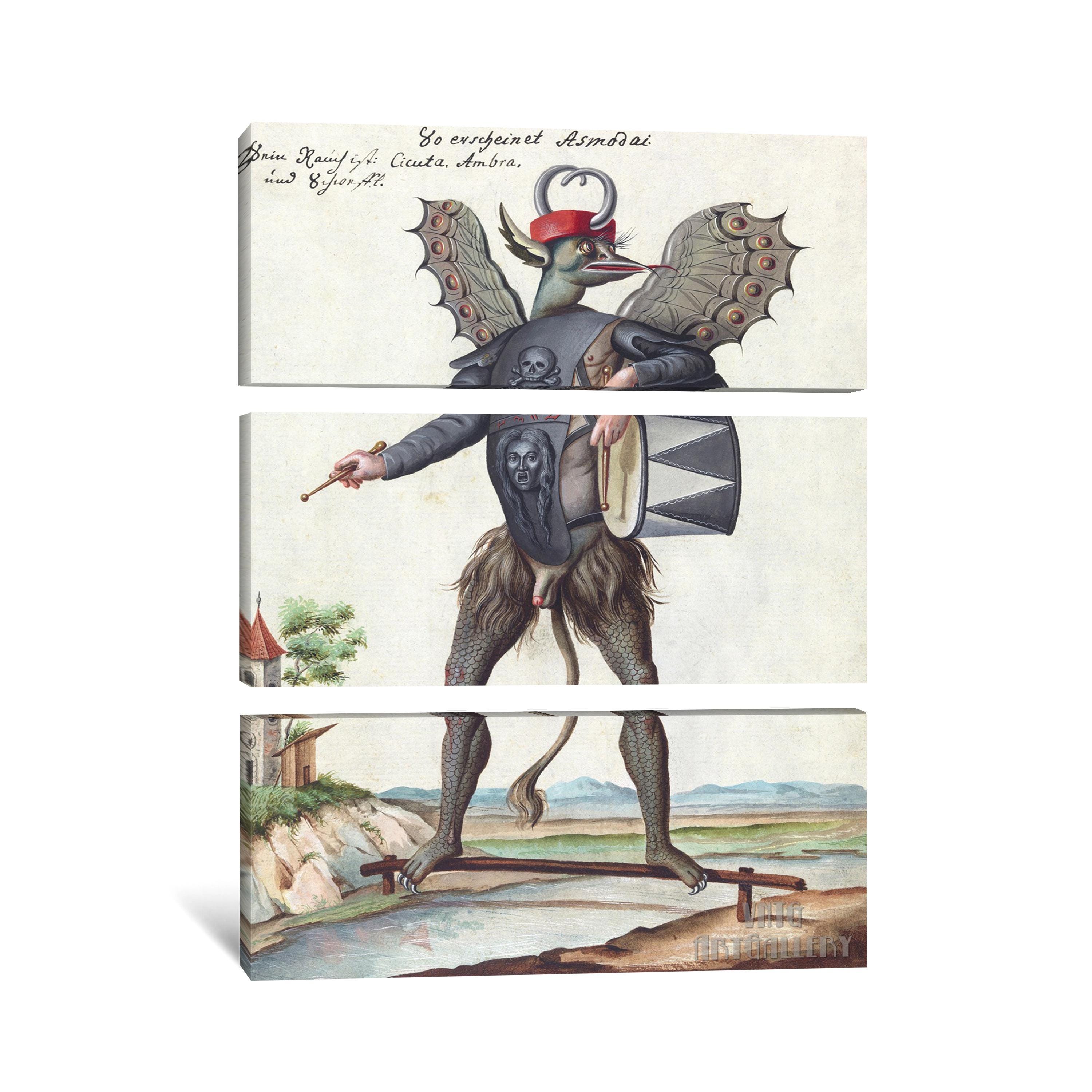 Occult Art : Asmodeus (compendium Rarissimum (1937) Canvas Gallery ...