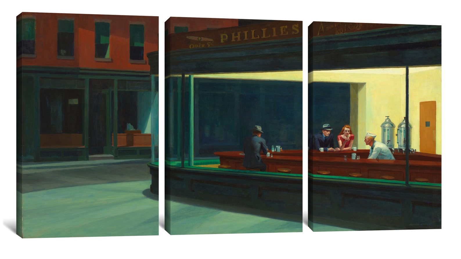 Edward Hopper : Nighthawks 1942 Canvas Gallery Wrapped | Etsy