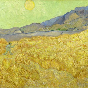 Vincent Van Gogh : Wheatfield With a Reaper (1889) Canvas Gallery ...