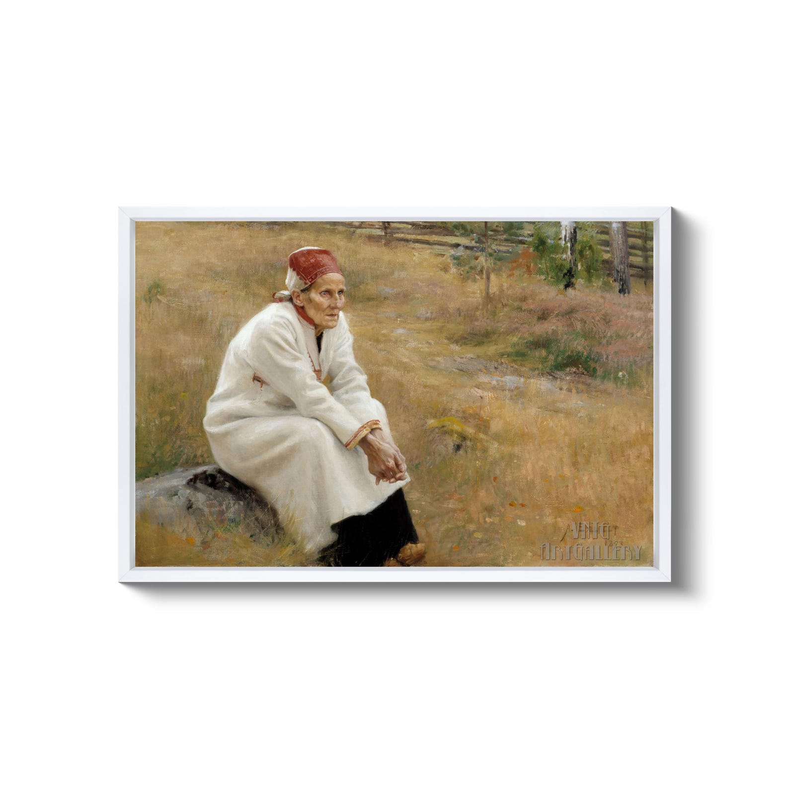 Albert Edelfelt : Larin Paraske (1893) Canvas Gallery Wrapped or Framed ...