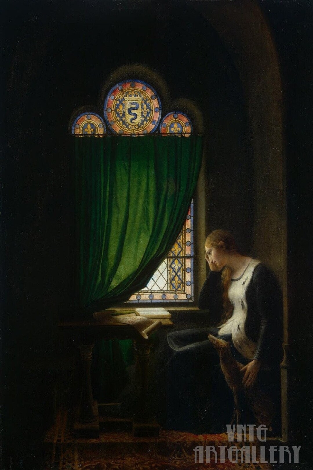 François Fleury-richard : Valentine of Milan Mourning Her Husband, the ...