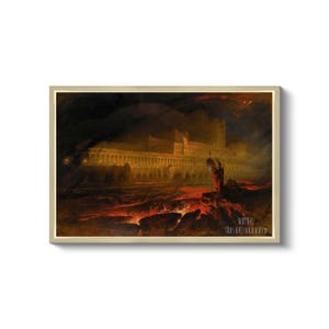 John Martin : Pandemonium Louvre 1841 Canvas Gallery Wrapped or Framed ...