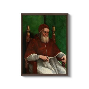 Raphael : Portrait of Pope Julius II 1511 Canvas Gallery - Etsy