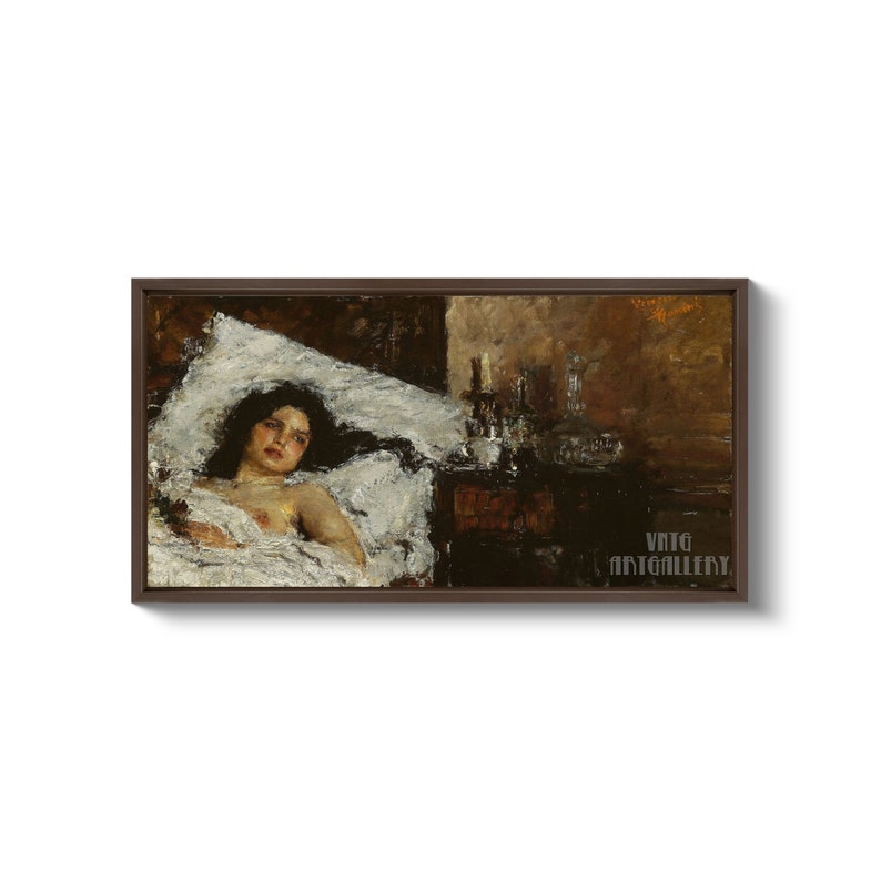 Antonio Mancini : Resting 1887 Canvas Gallery Wrapped or - Etsy