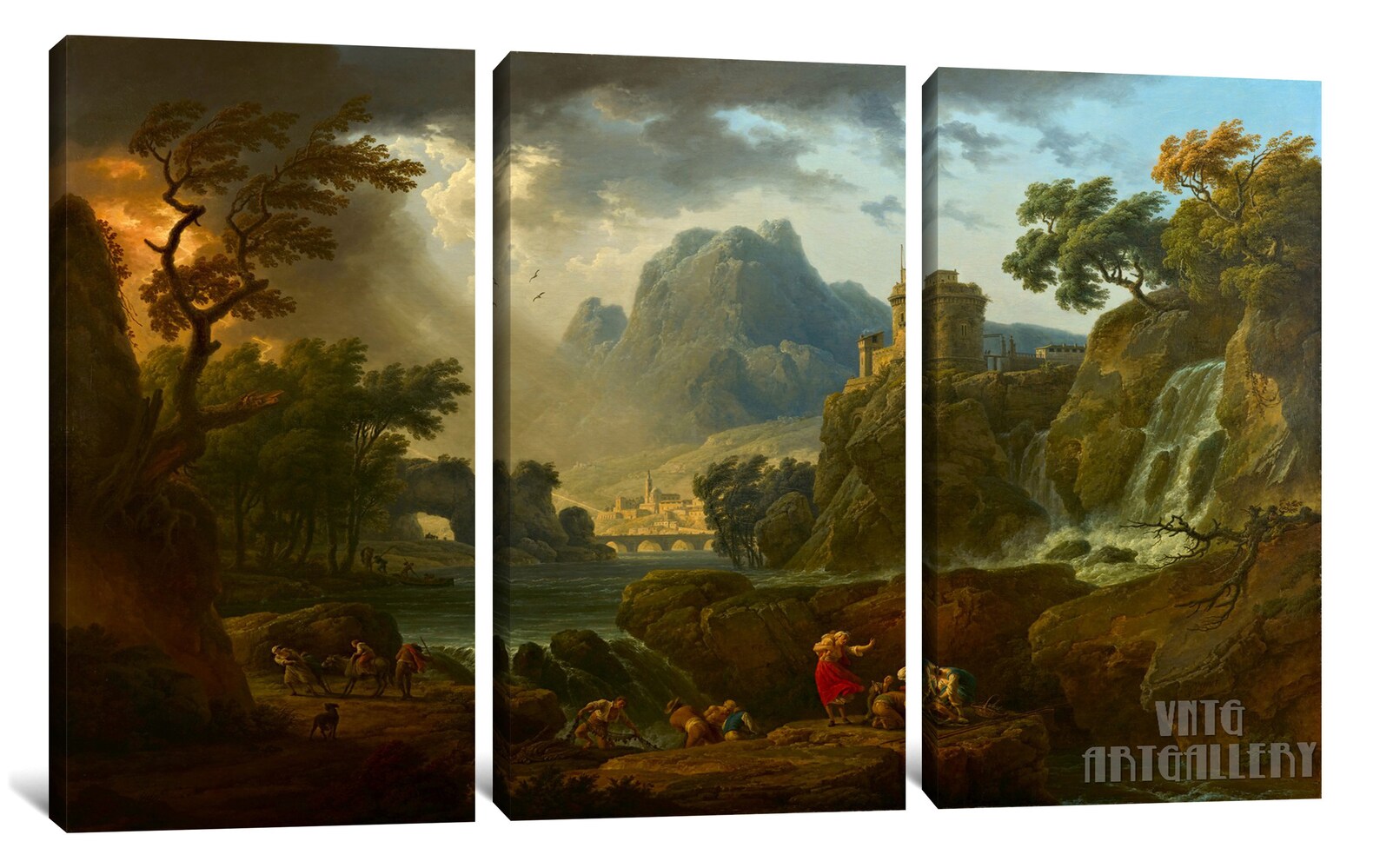 Claude Joseph Vernet : A Mountain Landscape With an - Etsy