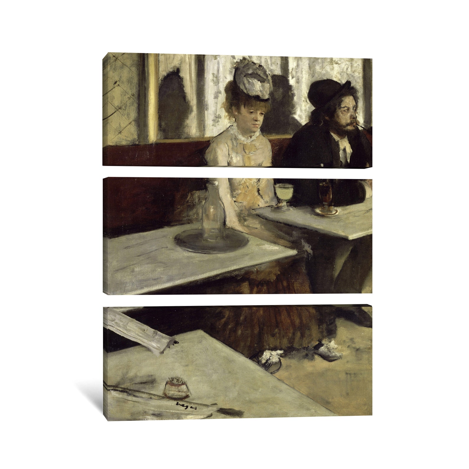 Edgar Degas : in a Café the Absinthe Drinker 1873 Canvas | Etsy