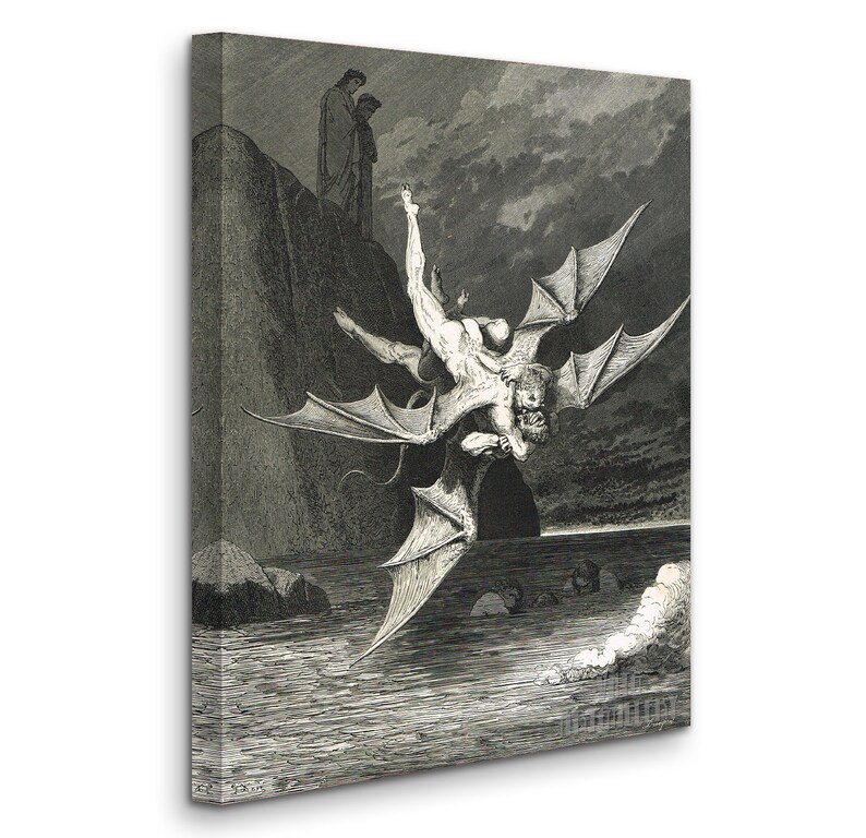 Gustave Doré : Alichino and Calcabrina Fighting Over the Pitch - Etsy