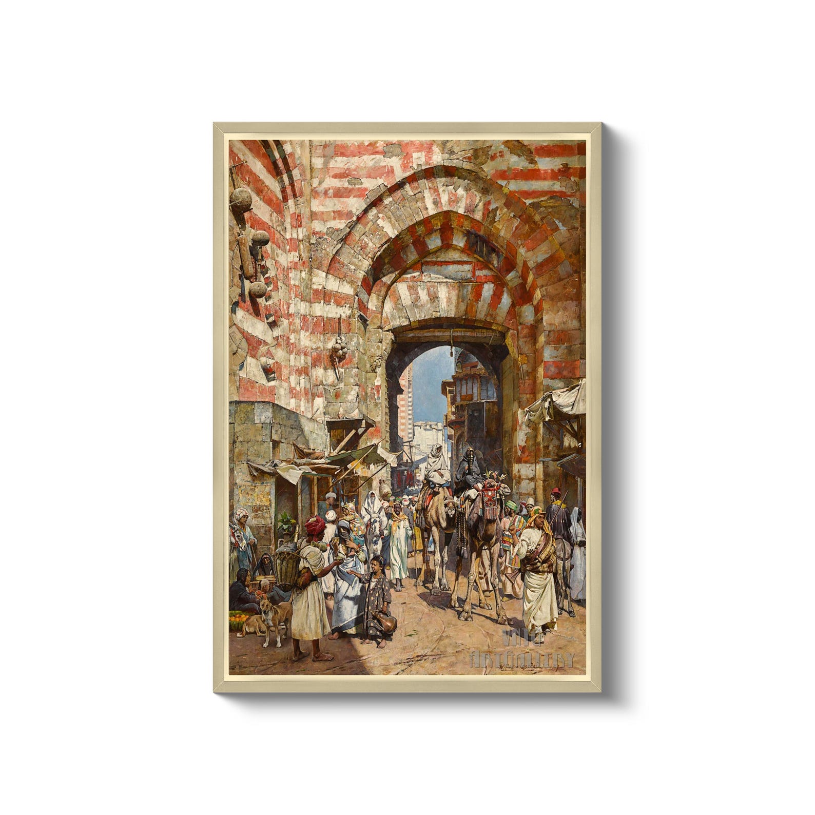 William Logsdail : the Gates of the Khalifa, Cairo (1887) Canvas ...