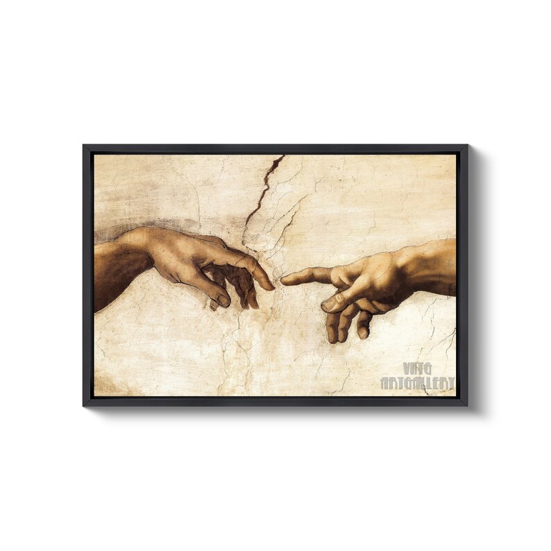 Michelangelo Buonarroti : Hand of God the Creation of Adam - Etsy