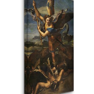 Raphael : Saint Michael Vanquishing Satan 1518 Canvas - Etsy