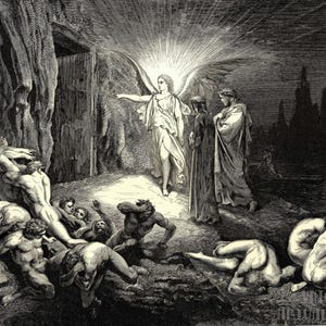 Gustave Dore : Angel Opens the Gates of Hell (1861) Canvas Gallery ...