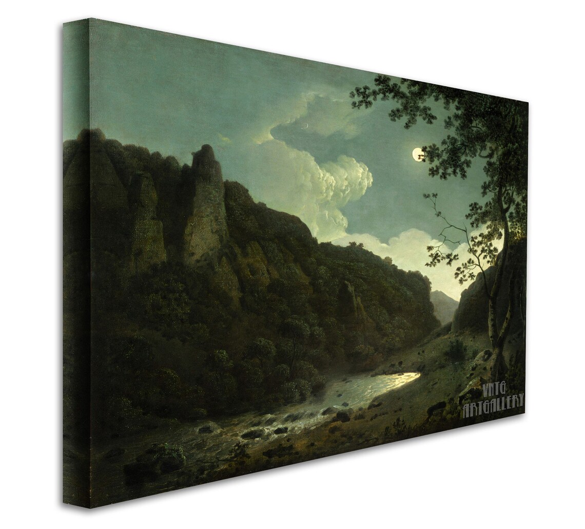 Joseph Wright of Derby : Dovedale by Moonlight 1785 Canvas - Etsy