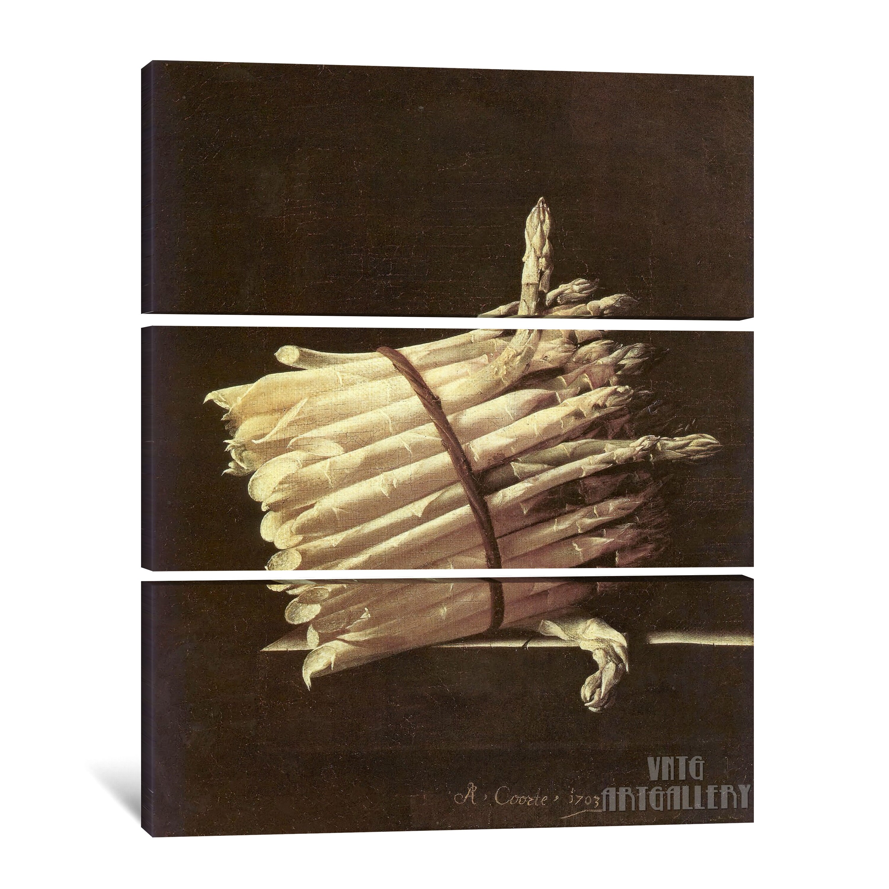 Adriaen Coorte : Still Life With Asparagus 1697 Canvas - Etsy