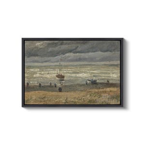1st Oil Painting by Van Gogh : Beach at Scheveningen in Stormy Weather ...