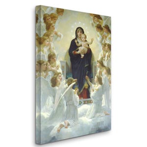 William Adolphe Bouguereau : the Virgin With Angels (1900) Canvas ...