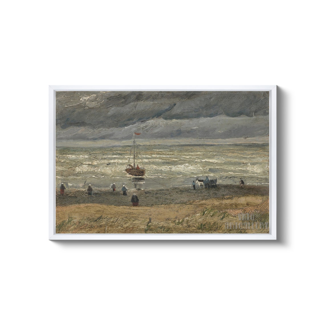 1st Oil Painting by Van Gogh : Beach at Scheveningen in Stormy - Etsy