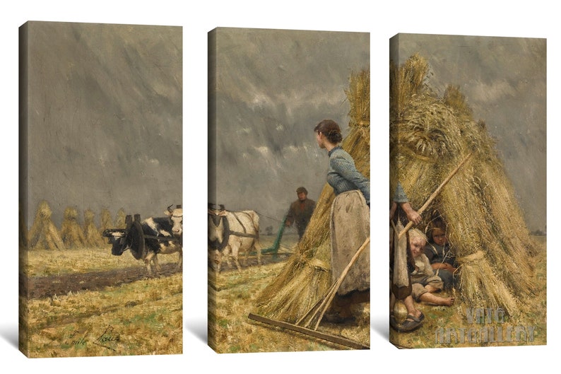Emile Claus : the Haymakers 1896 Canvas Gallery Wrapped or - Etsy
