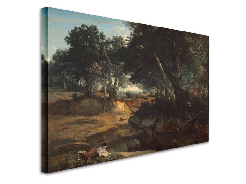 Jean-baptiste-camille Corot : Forest of Fontainebleau 1834 - Etsy