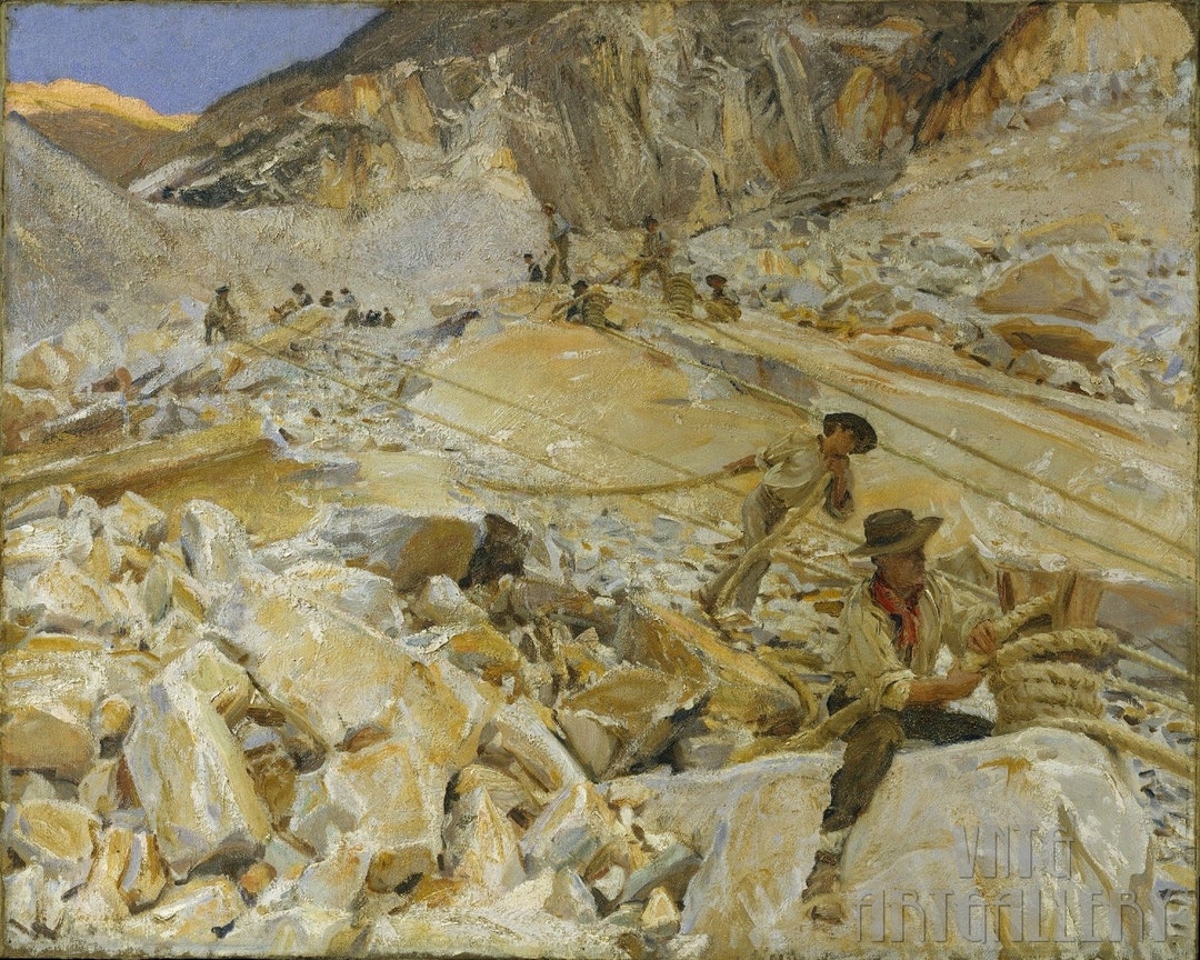 John Singer Sargent : Bringing Down Marble From Quarries to - Etsy