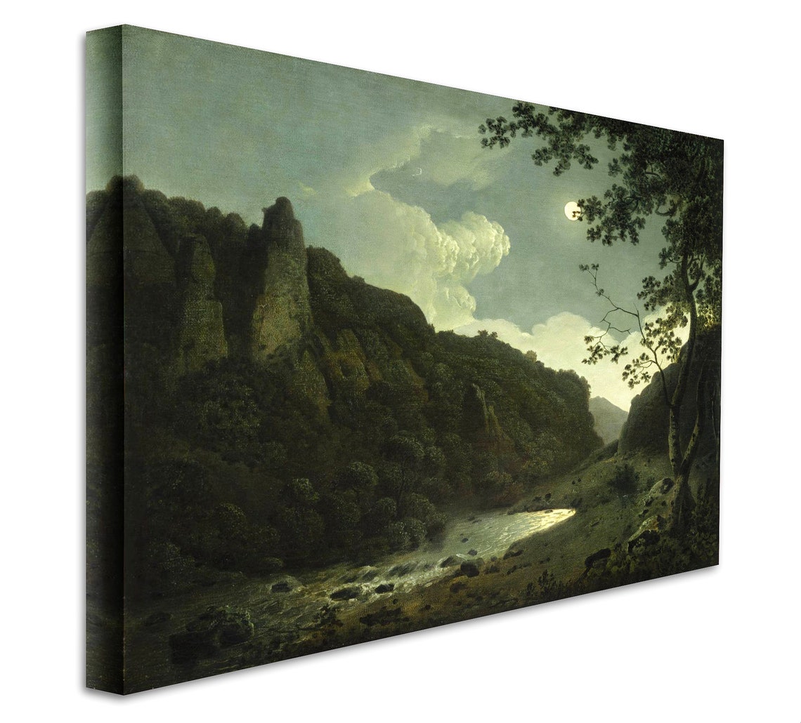 Joseph Wright of Derby : Dovedale by Moonlight 1785 Canvas | Etsy