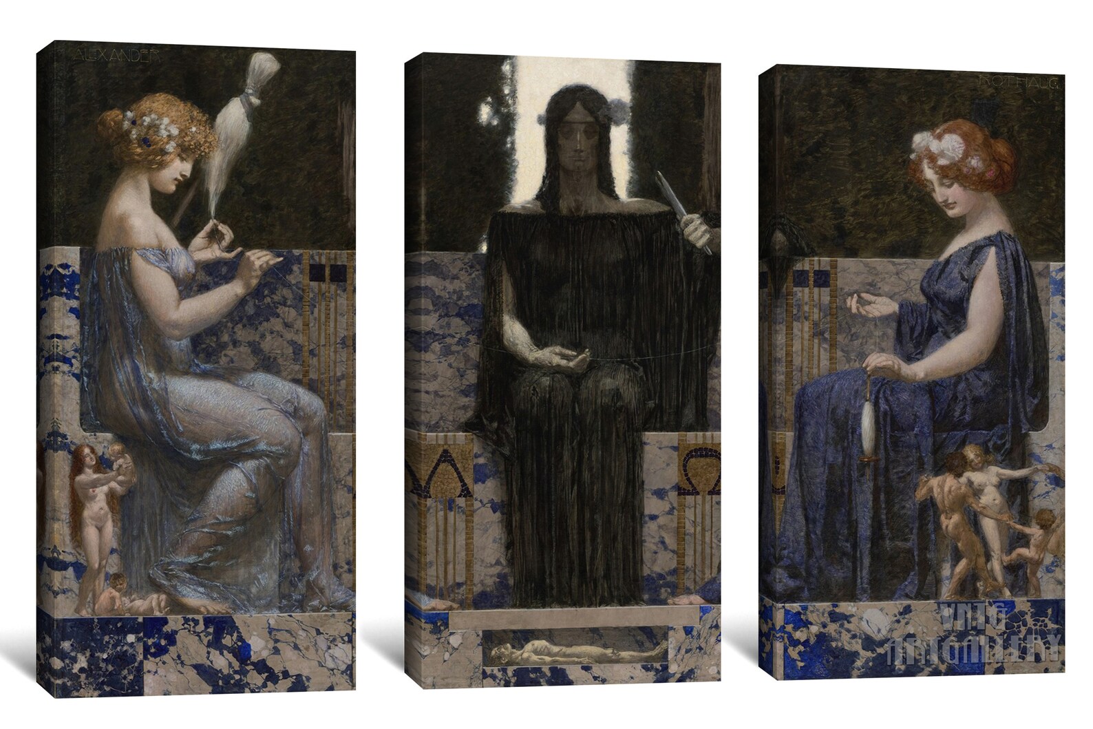Alexander Rothaug : the Three Fates 1910 Canvas Gallery - Etsy