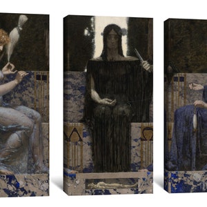 Alexander Rothaug : the Three Fates (1910) Canvas Gallery Wrapped or ...