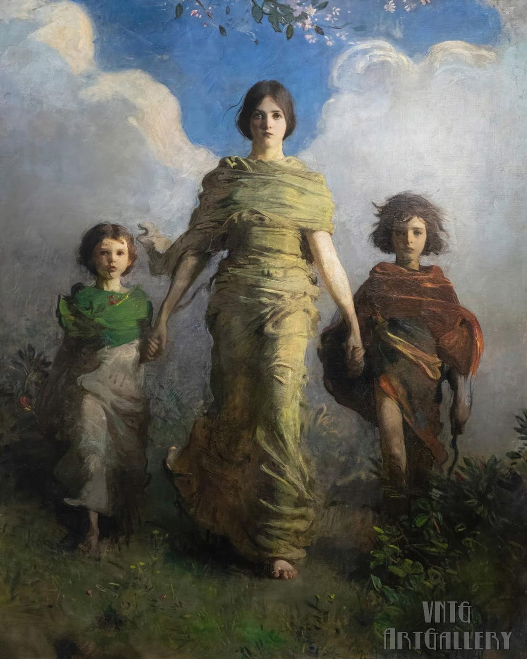 Abbott Handerson Thayer : A Virgin ( 1892-93) Canvas Gallery Wrapped or ...