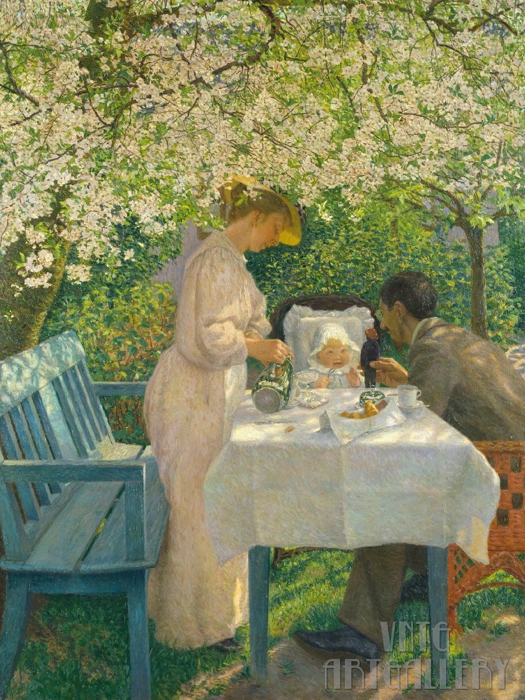 Ernst Eitner : Spring, the Artist and His Family 1901 Canvas Gallery ...