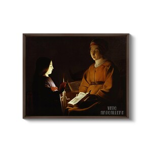 Georges De La Tour : the Education of the Virgin (c1650) Canvas Gallery ...
