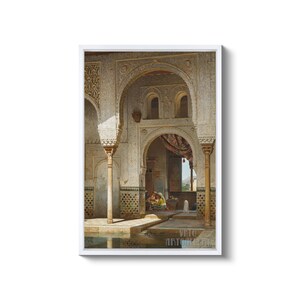 Adolf Seel : in the Courtyard of the Alhambra (1882) Canvas Gallery ...