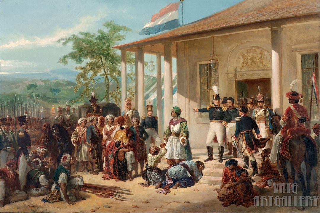 Nicolaas Pieneman : the Submission of Prince Dipo Negoro to General De ...