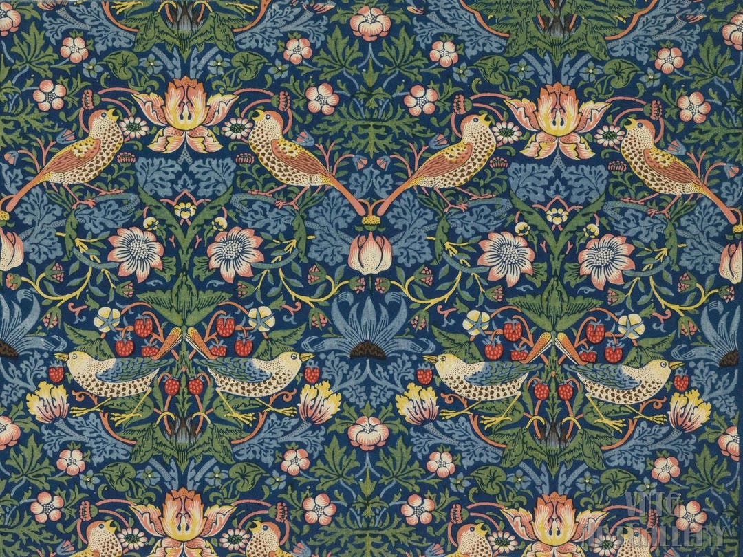 William Morris : Strawberry Thief (1883) Canvas Gallery Wrapped or ...