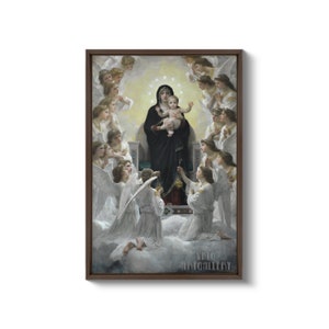 William Adolphe Bouguereau : the Virgin With Angels 1900 Canvas Gallery ...