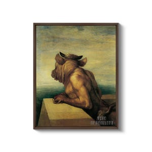 George Frederic Watts : the Minotaur (1885) Canvas Gallery Wrapped or ...