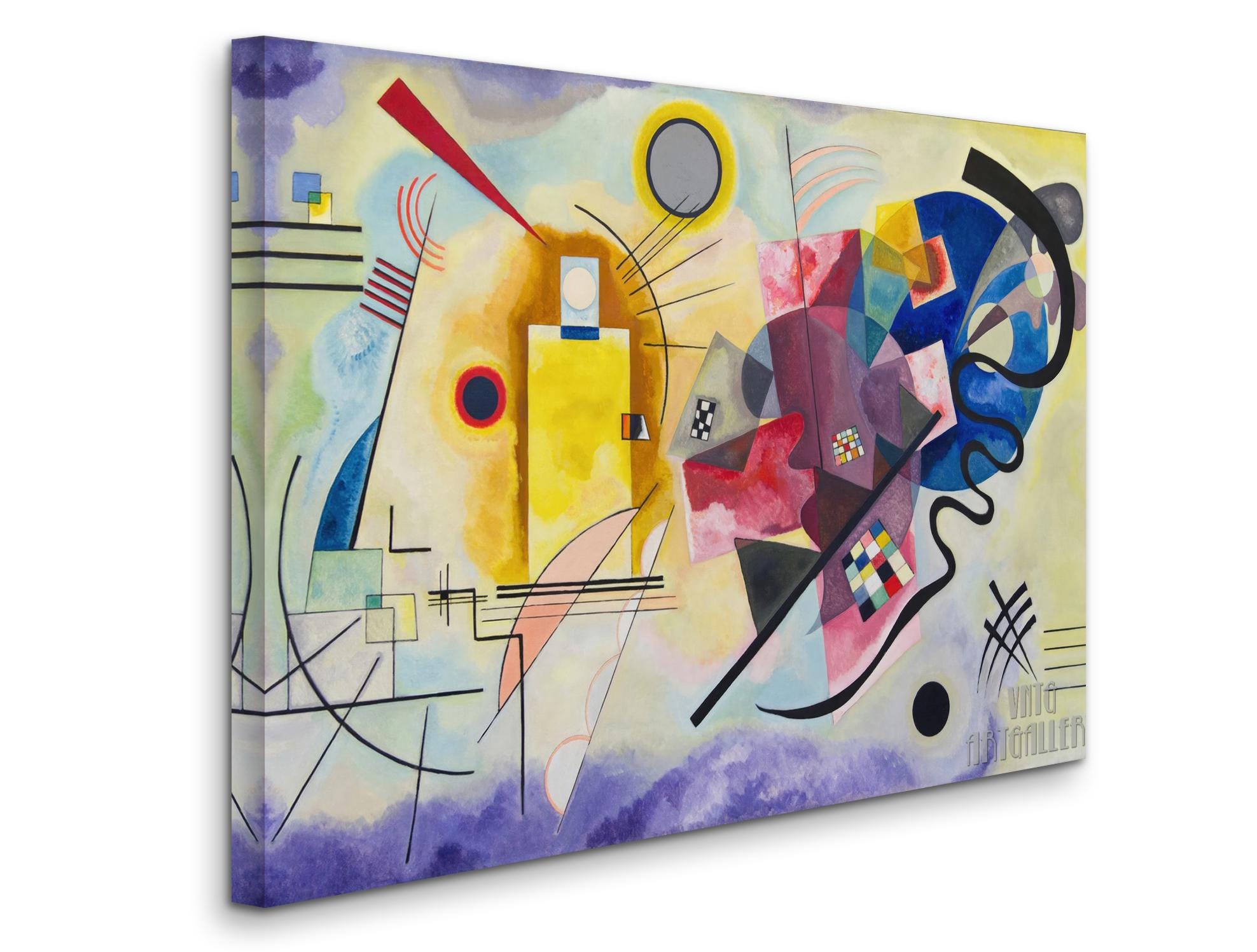 Wassily Kandinsky : Yellow, Red, Blue (1925) Canvas Gallery Wrapped or ...