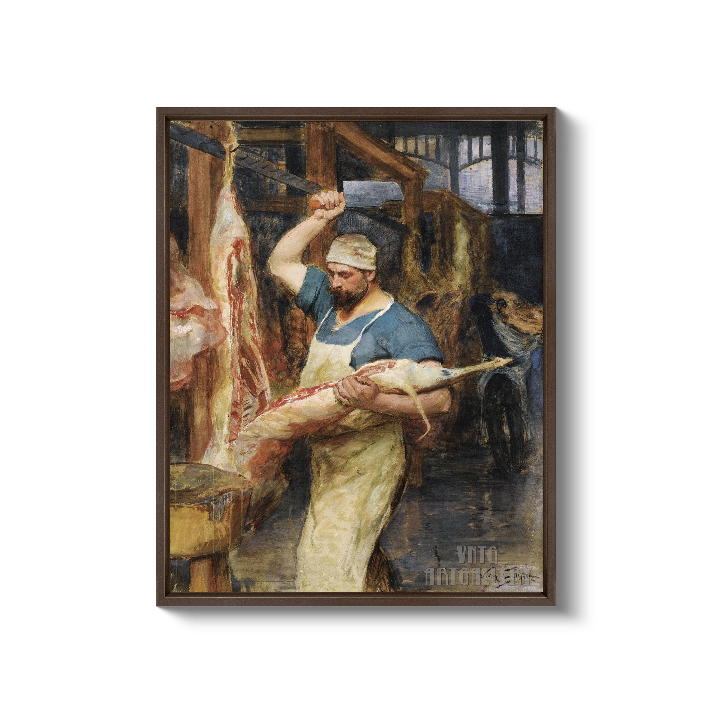 Victor Gabriel Gilbert : the Butcher (1900s) Gallery Wrapped or Framed ...