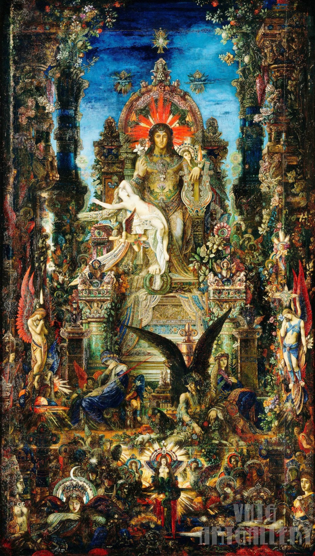 Gustave Moreau Jupiter and Semele 1894-1895 Canvas Gallery Wrapped or ...
