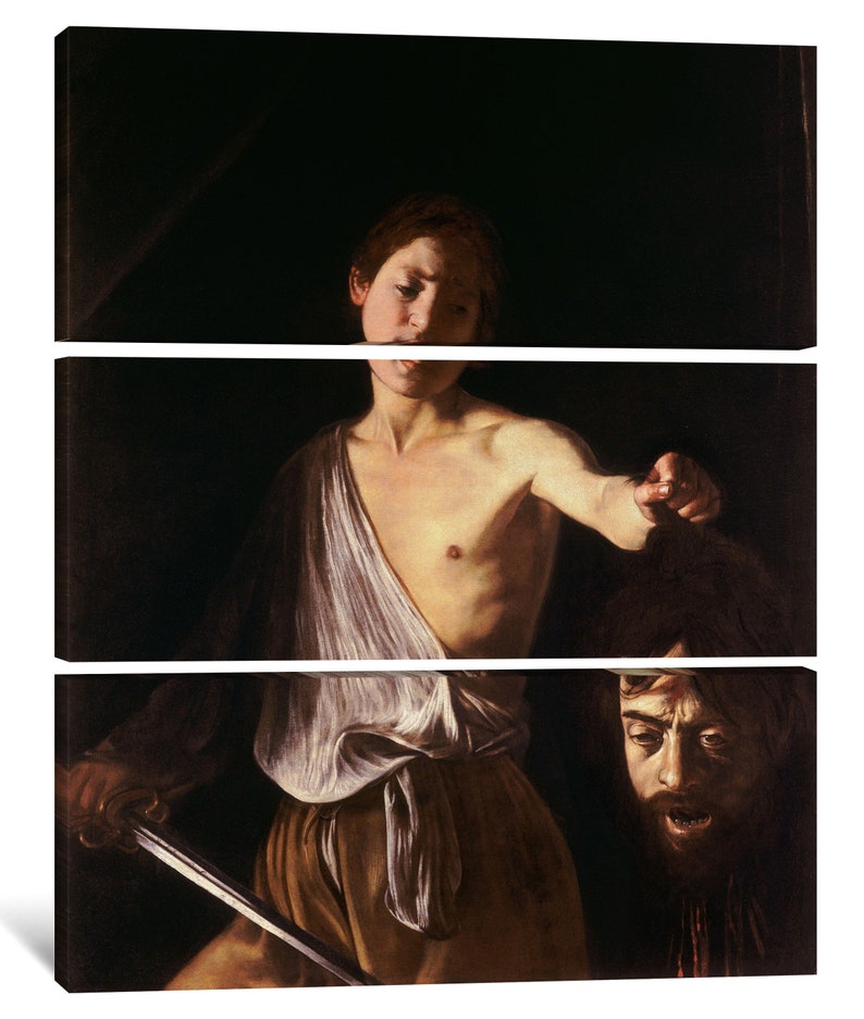 Caravaggio : David With the Head of Goliath 1610 Canvas | Etsy