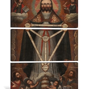 Anonymous Cusco School : Trifacial Trinity (1750) Canvas Gallery ...