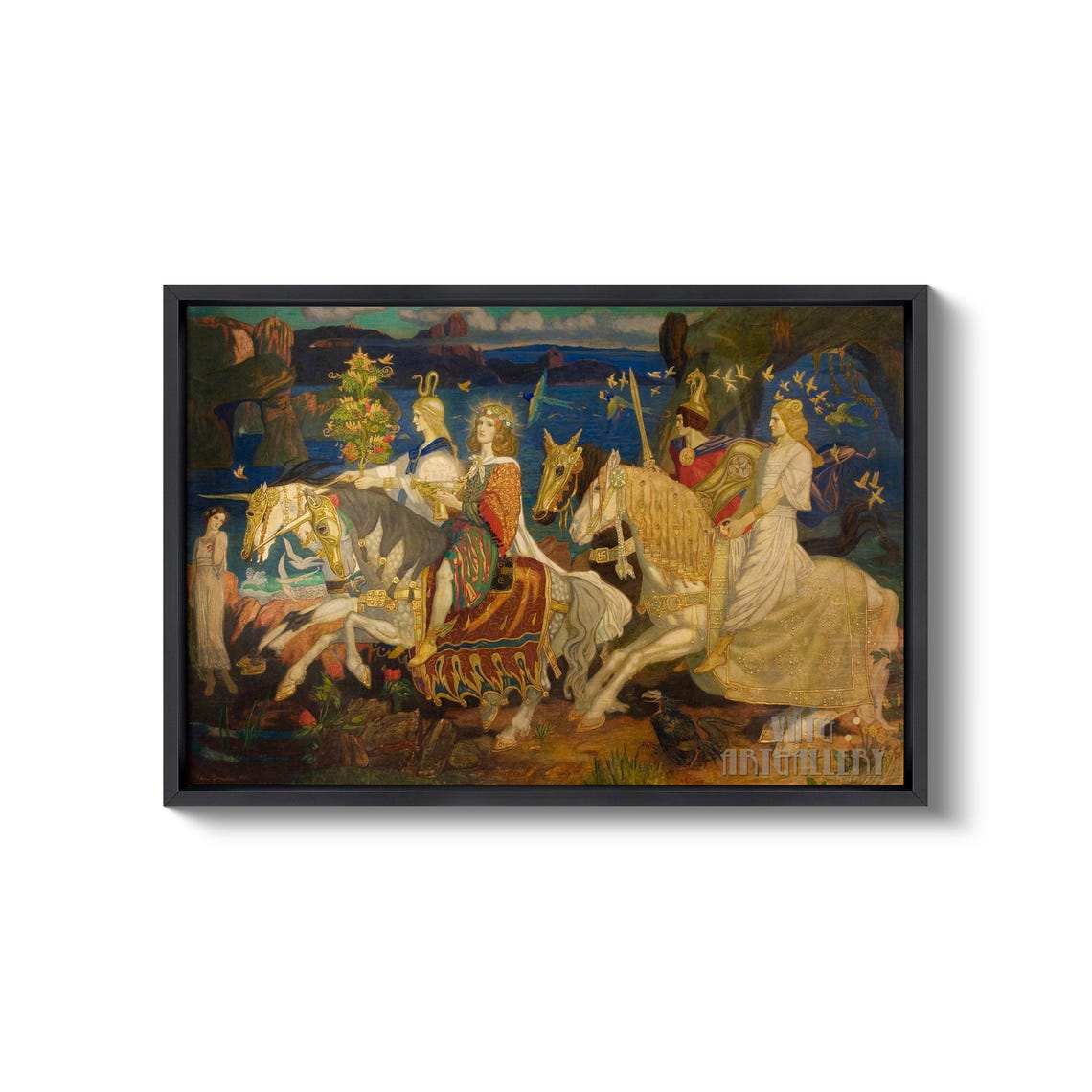 John Duncan : Riders of Sidhe (1911) Canvas Gallery Wrapped or Framed ...