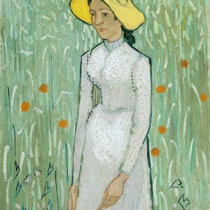 Vincent Van Gogh : Girl in White 1890 Canvas Gallery Wrapped or Framed ...