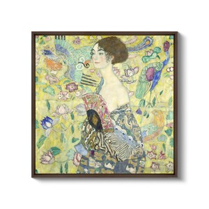 Gustav Klimt : Lady With a Fan (1918) Canvas Gallery Wrapped or Framed ...