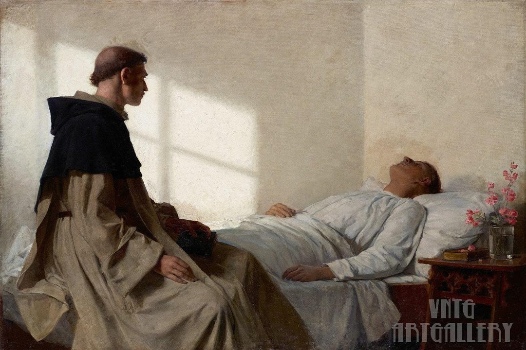 Rudolf Bacher : Erlöst Redeemed (1886) Canvas Gallery Wrapped or Framed ...