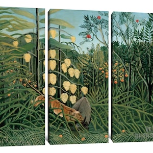 Henri Rousseau : in A Tropical Forest (1909) Canvas Gallery Wrapped or ...